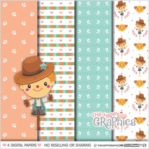 Autumn Digital Paper Autumn Pattern COMMERCIAL USE Fall | Etsy