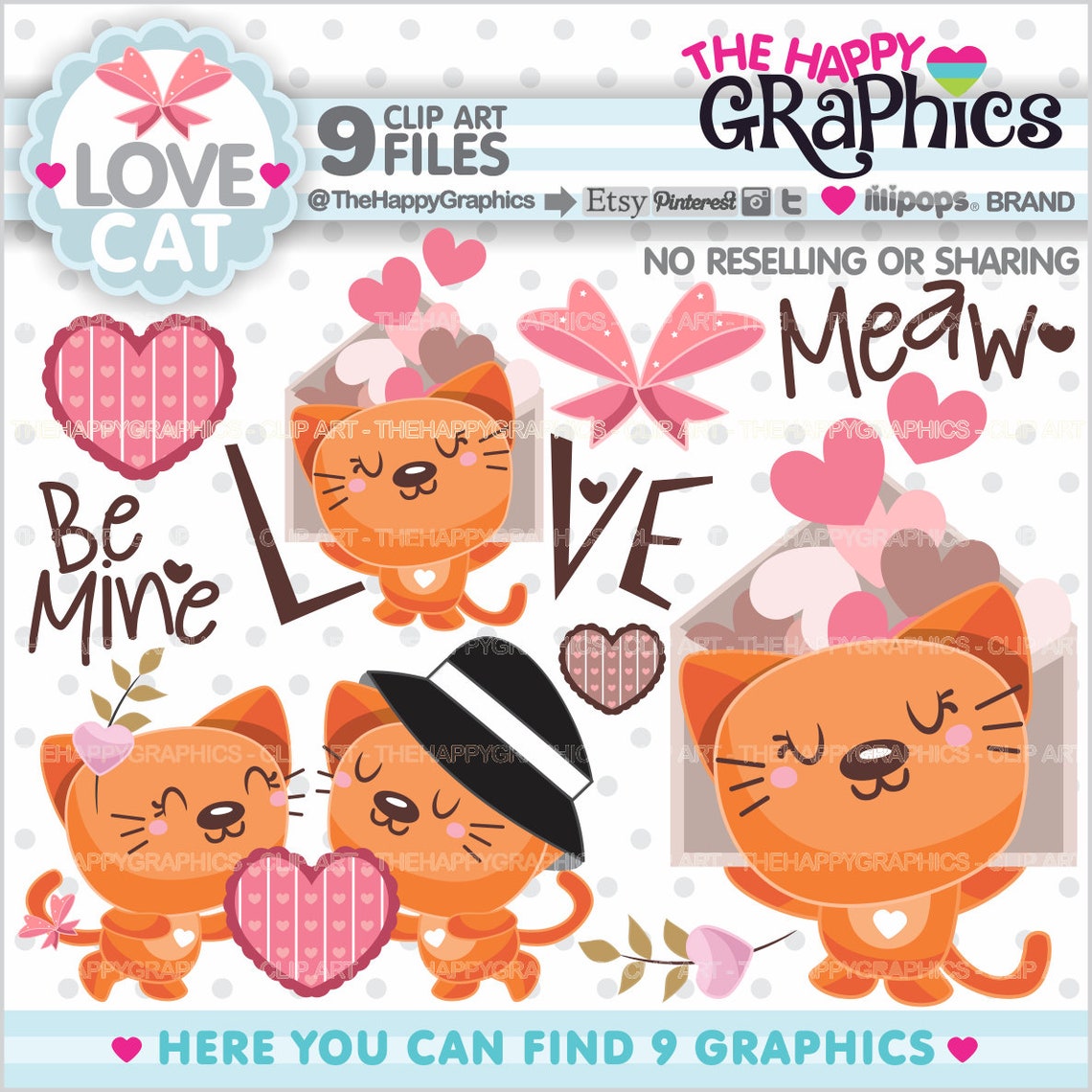 Love Clipart Love Graphic COMMERCIAL USE Valentines Day | Etsy