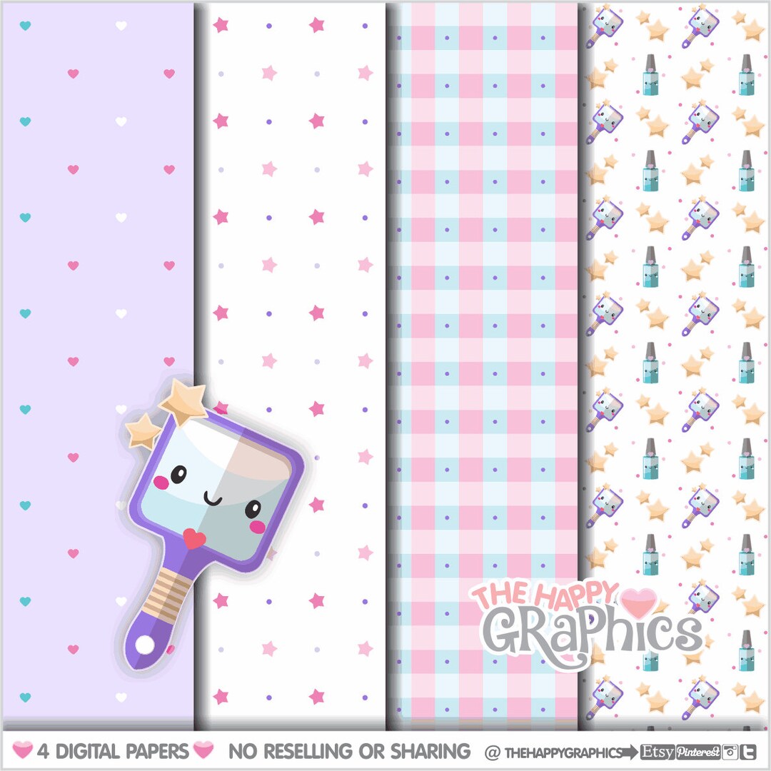 Makeup, Digital Paper, Digital Pattern, Beauty Papers, Beauty Patterns ...