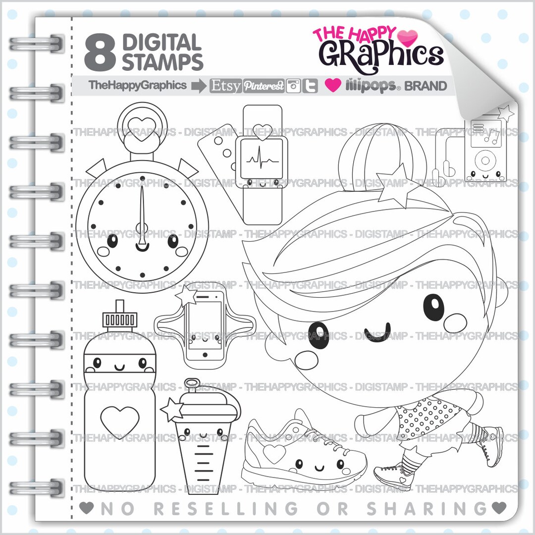 Exercise Stamp, Commercial Use, Digi Stamp, Digital Image, Exercise ...