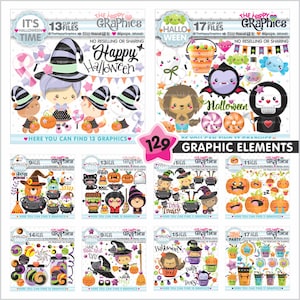 Halloween Bundle, Halloween Clipart, Clipart Bundle, Graphic Bundle ...