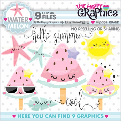 Summer Clipart Summer Graphics COMMERCIAL USE Summer - Etsy