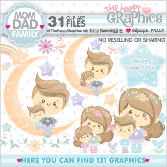 Baby And Mother And Father Clipart