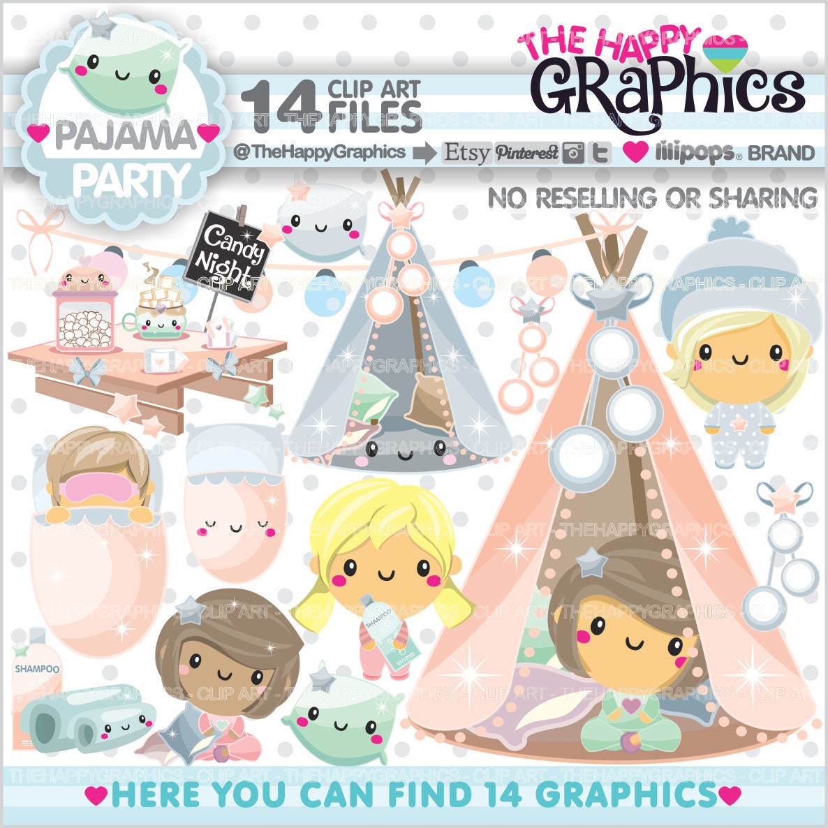 Clipart Pyjama Party Activities