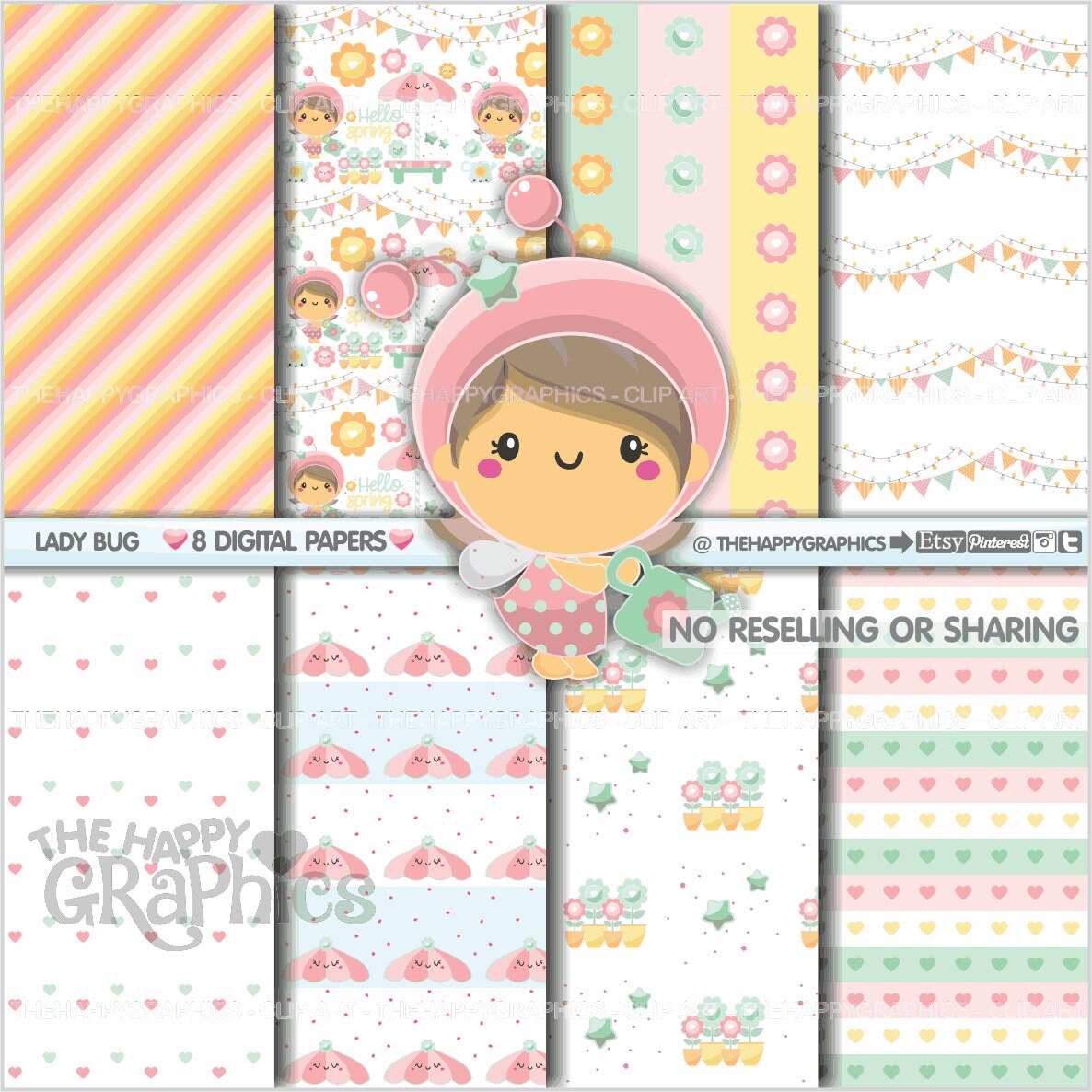 Spring Digital Paper COMMERCIAL USE Spring Pattern - Etsy