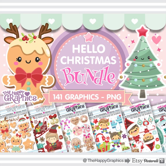 Christmas Bundle, Christmas Clipart, Clipart Bundle, Graphic Bundle ...