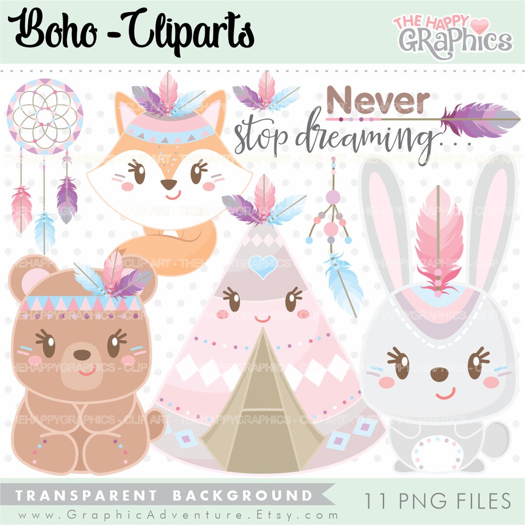 Woodland Clipart, Woodland Graphic, Tribal Clipart, Woodland Animals ...