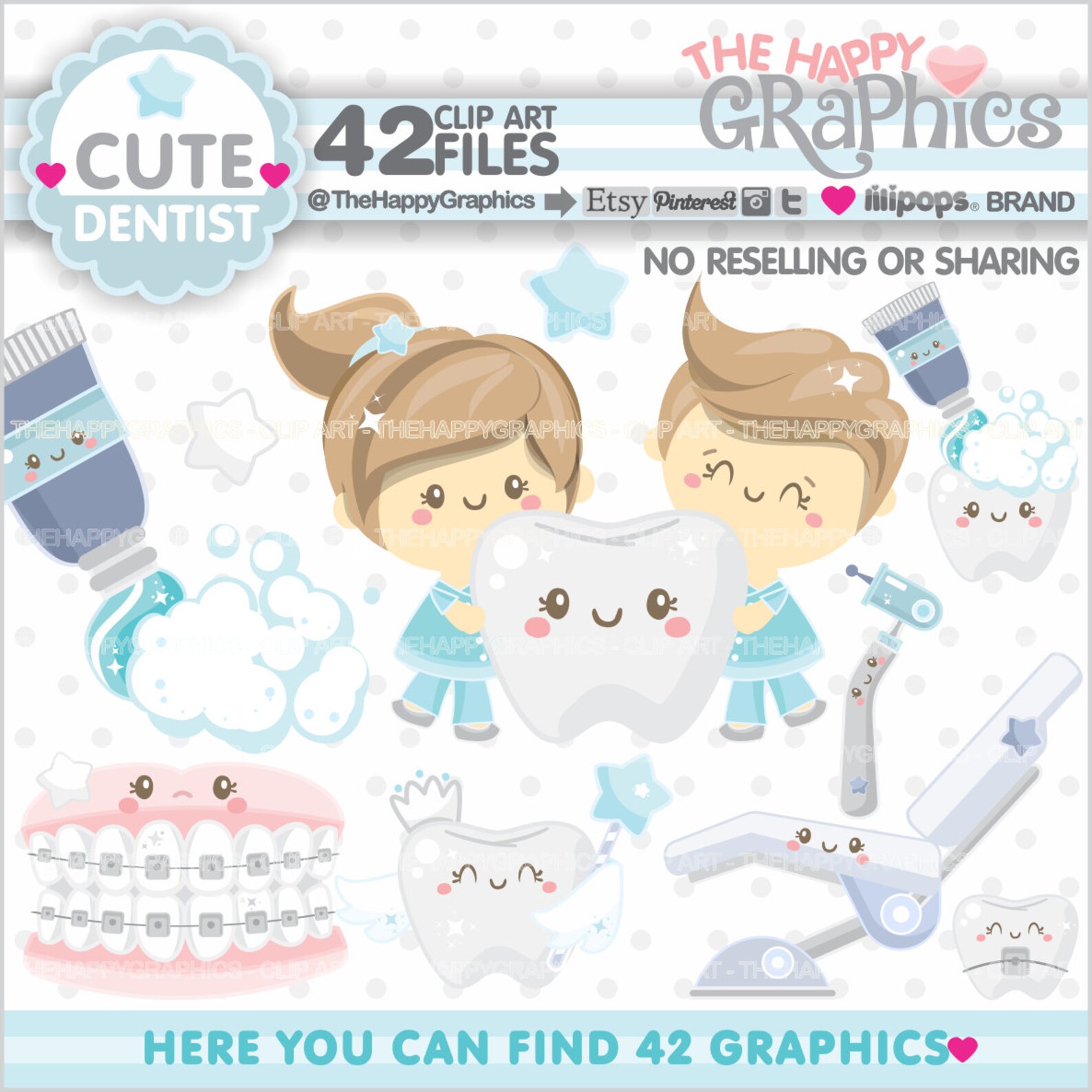 Dentist Clipart Dentist Graphics Dental Clipart Dental Care - Etsy