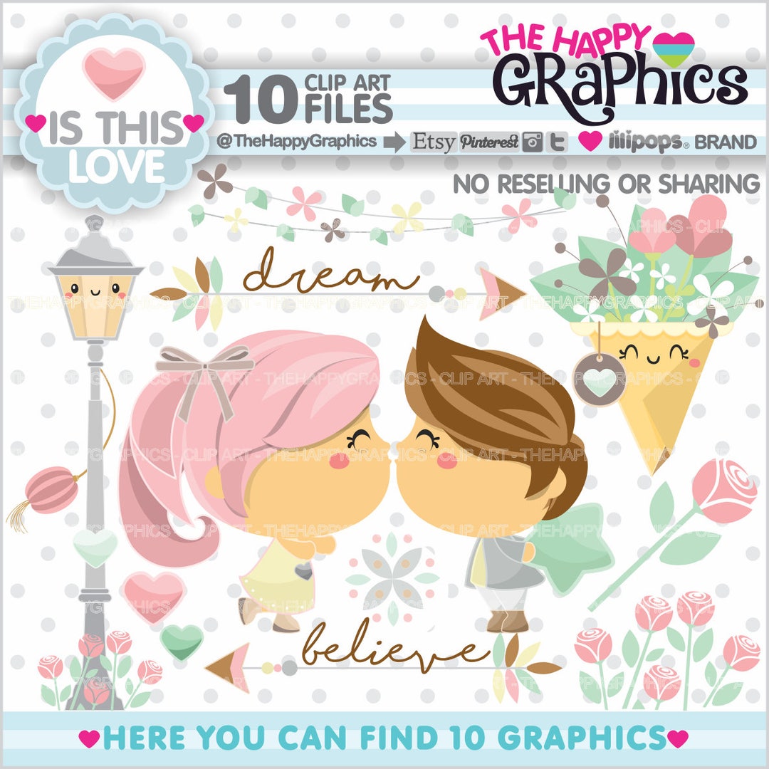Love Clipart, Love Graphic, Valentines Day Clipart, COMMERCIAL USE ...