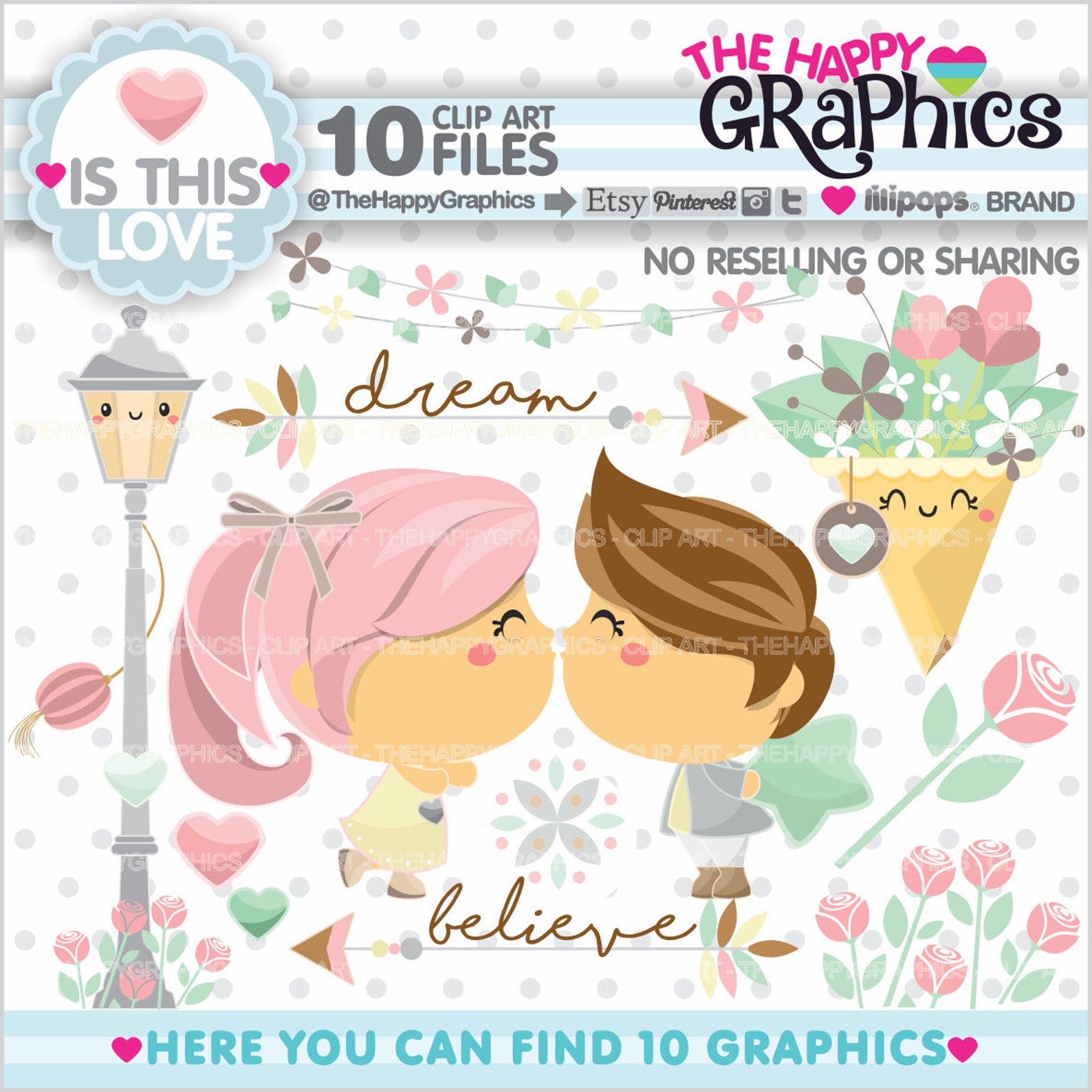 Love Clipart Love Graphic Valentines Day Clipart COMMERCIAL - Etsy