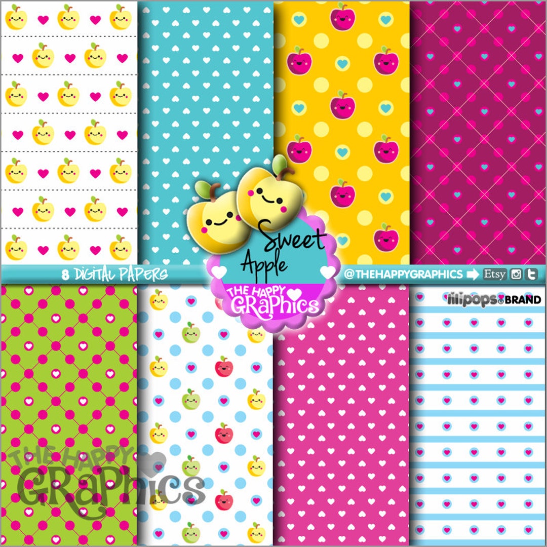 Back to School, Digital Paper, COMMERCIAL USE, Apple Digital Paper ...