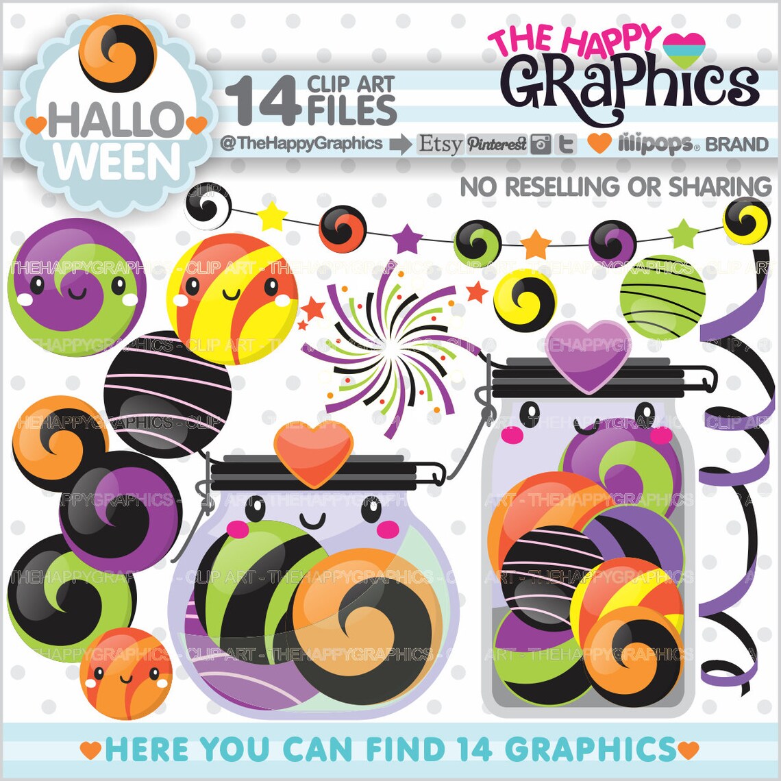 Halloween Clipart Halloween Graphics COMMERCIAL USE - Etsy