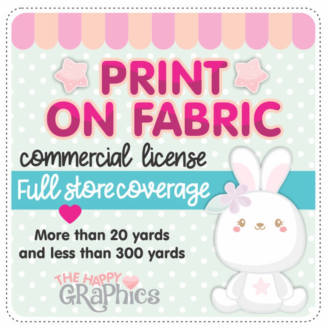 Commercial License for Use on Fabric, Commercial Use, Use 1 one License ...