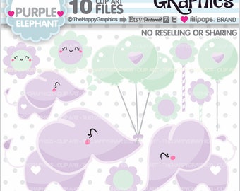 Purple Elephant Sunflower Baby Shower Decorations Elephant - Etsy