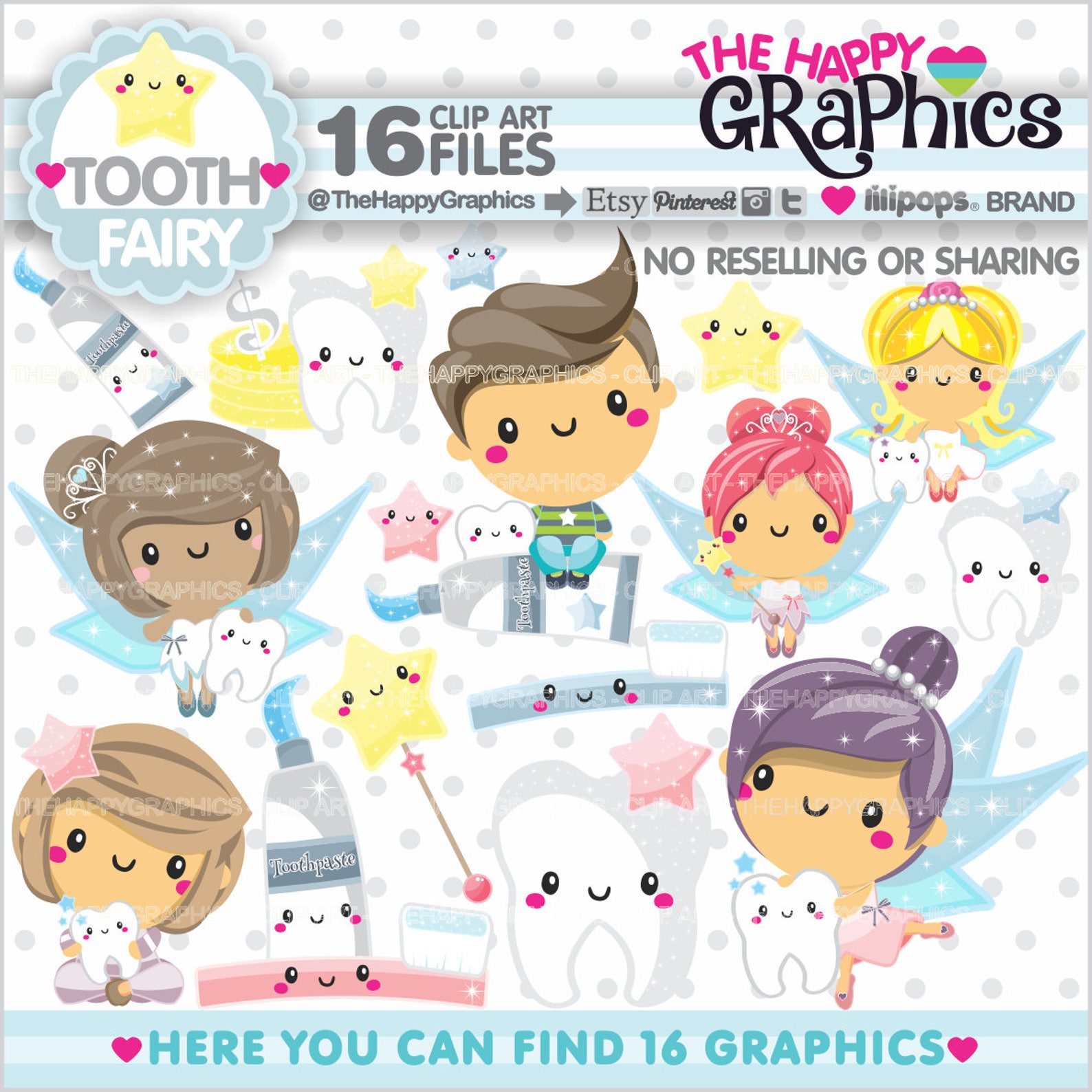 Tooth Fairy Clipart, Tooth Fairy Graphic, COMMERCIAL USE, Fairy Party ...