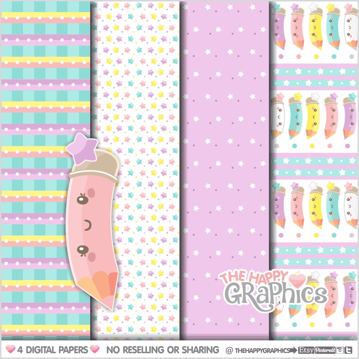 School Paper School Pattern COMMERCIAL USE Digital Paper - Etsy