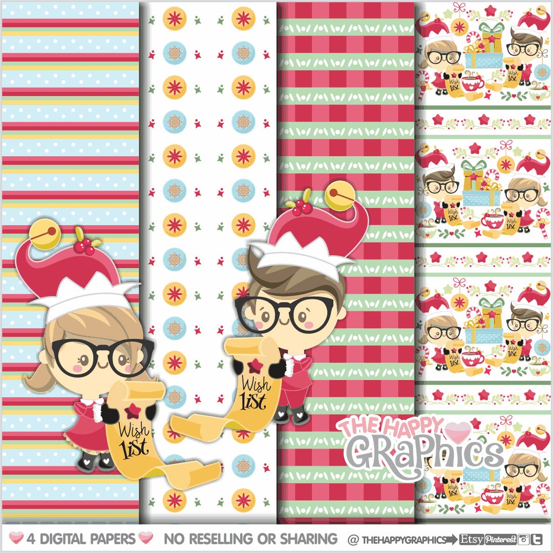 Christmas Digital Paper, Christmas Pattern, COMMERCIAL USE, Christmas ...