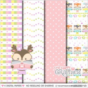 Book Digital Paper, COMMERCIAL USE, Book Pattern, Printable Paper ...