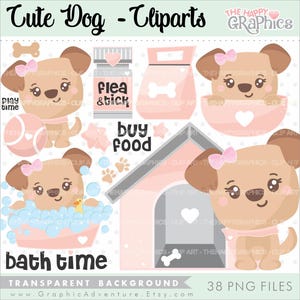 Dog Clipart, Puppy Clipart, Happy Dog, Clipart, Dog Graphics, Dog ...