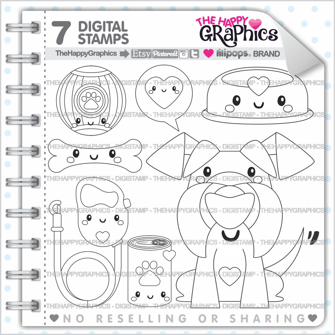 Dog Stamp, Commercial Use, Digi Stamp, Digital Image, Dog Digistamp ...
