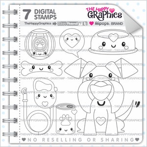 Dog Stamp, Commercial Use, Digi Stamp, Digital Image, Dog Digistamp ...