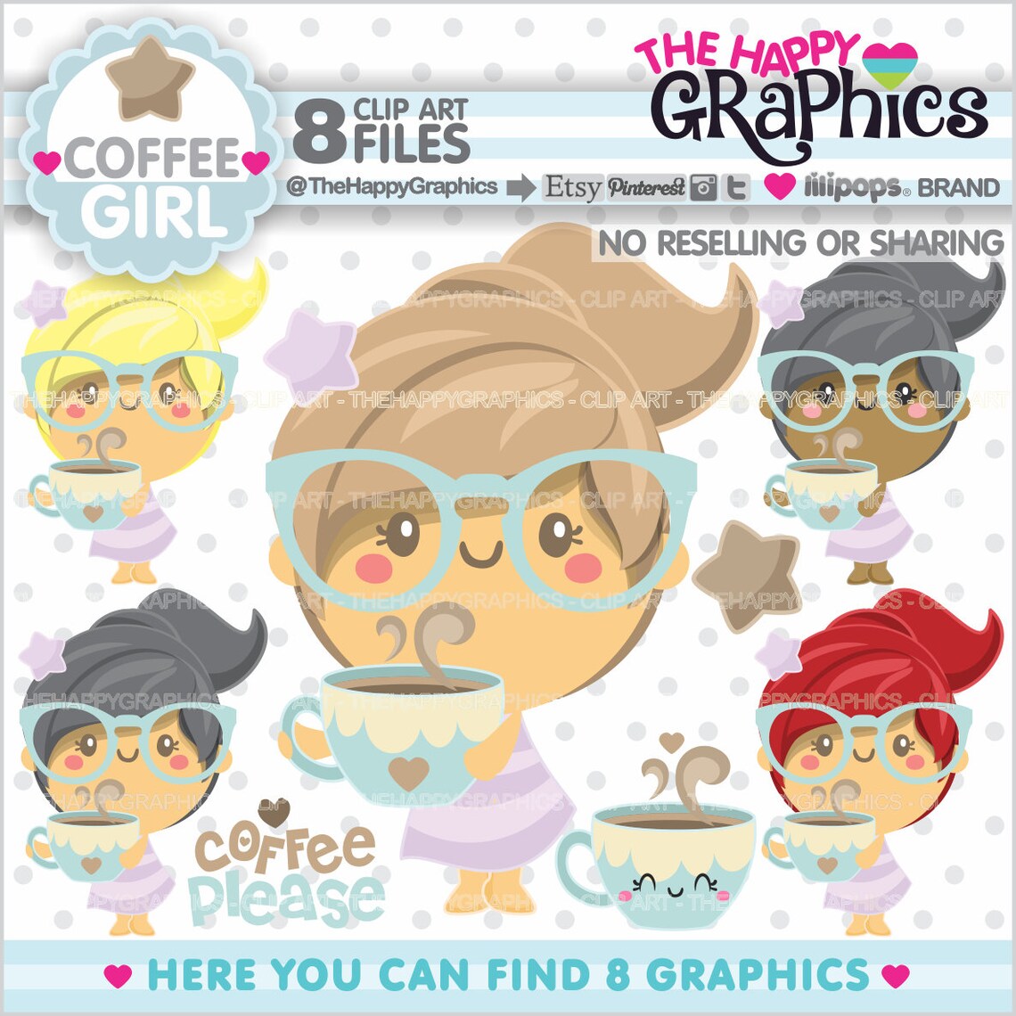 Coffee Clipart Coffee Graphic COMMERCIAL USE Cup of Coffee - Etsy