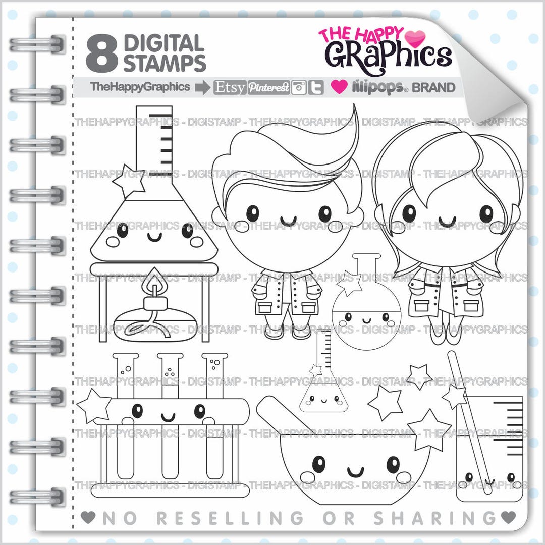 Lab Stamp, COMMERCIAL USE, Digi Stamp, Digital Image, School Digistamp ...