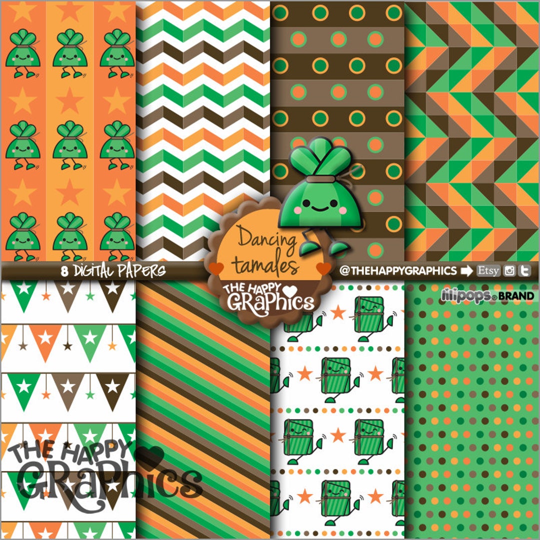 Tamales Digital Paper, COMMERCIAL USE, Tamales Pattern, Printable Paper ...