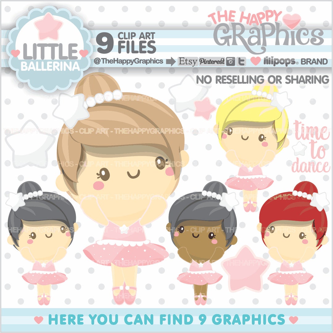 Ballerina Clipart, Ballerina Graphics, COMMERCIAL USE, Ballet Party ...
