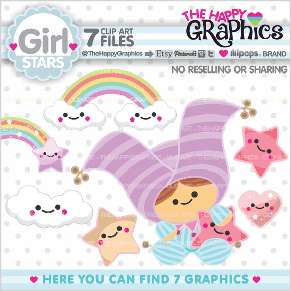 Girl Star Clipart, Girl Star Graphic, Star Party, Star Graphic, Planner ...