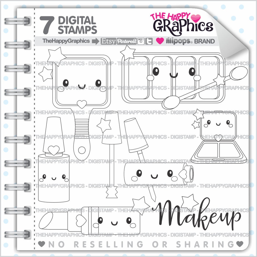 Makeup Stamp, Commercial Use, Digi Stamp, Digital Image, Makeup ...