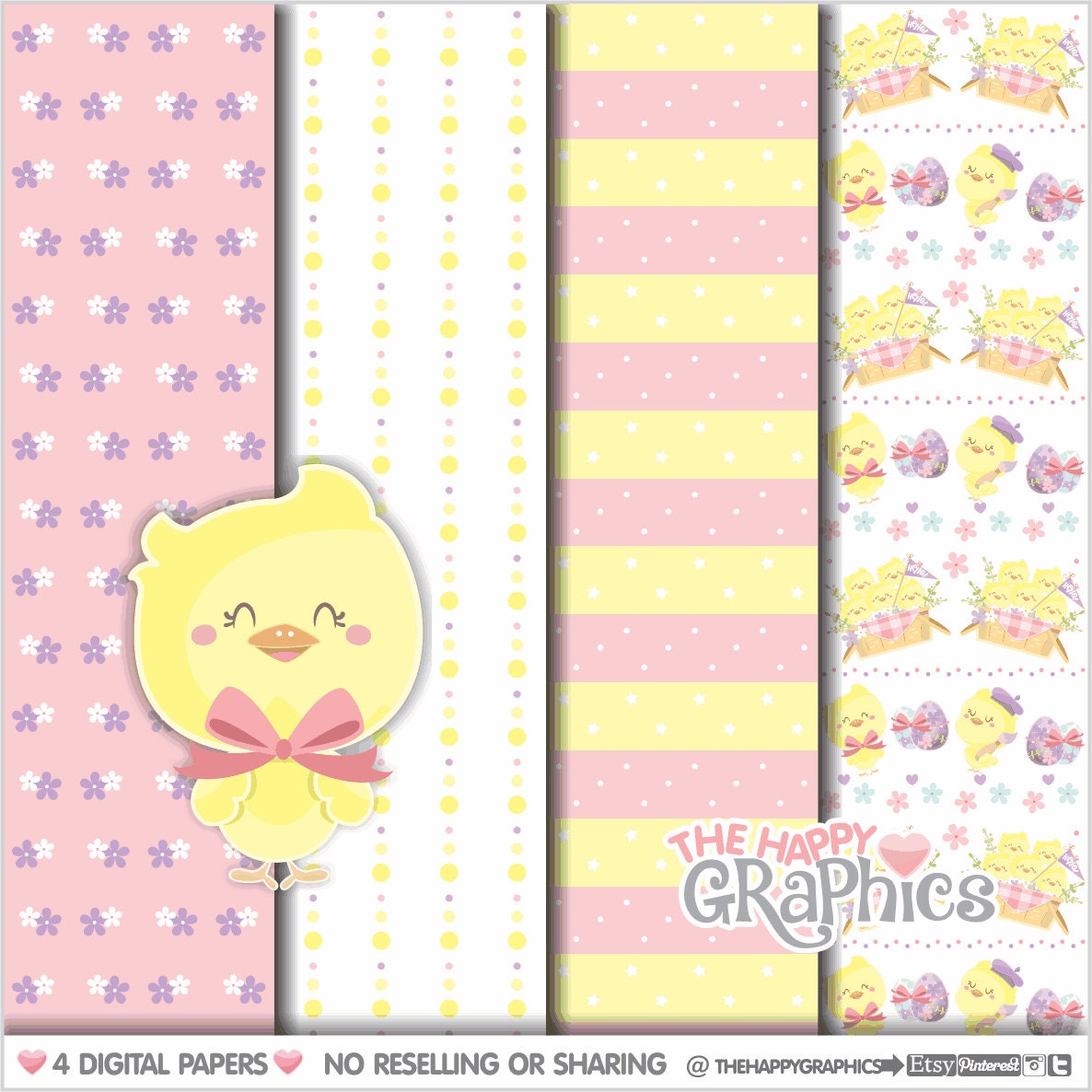 Easter Digital Paper Easter Pattern Easter Decor COMMERCIAL - Etsy