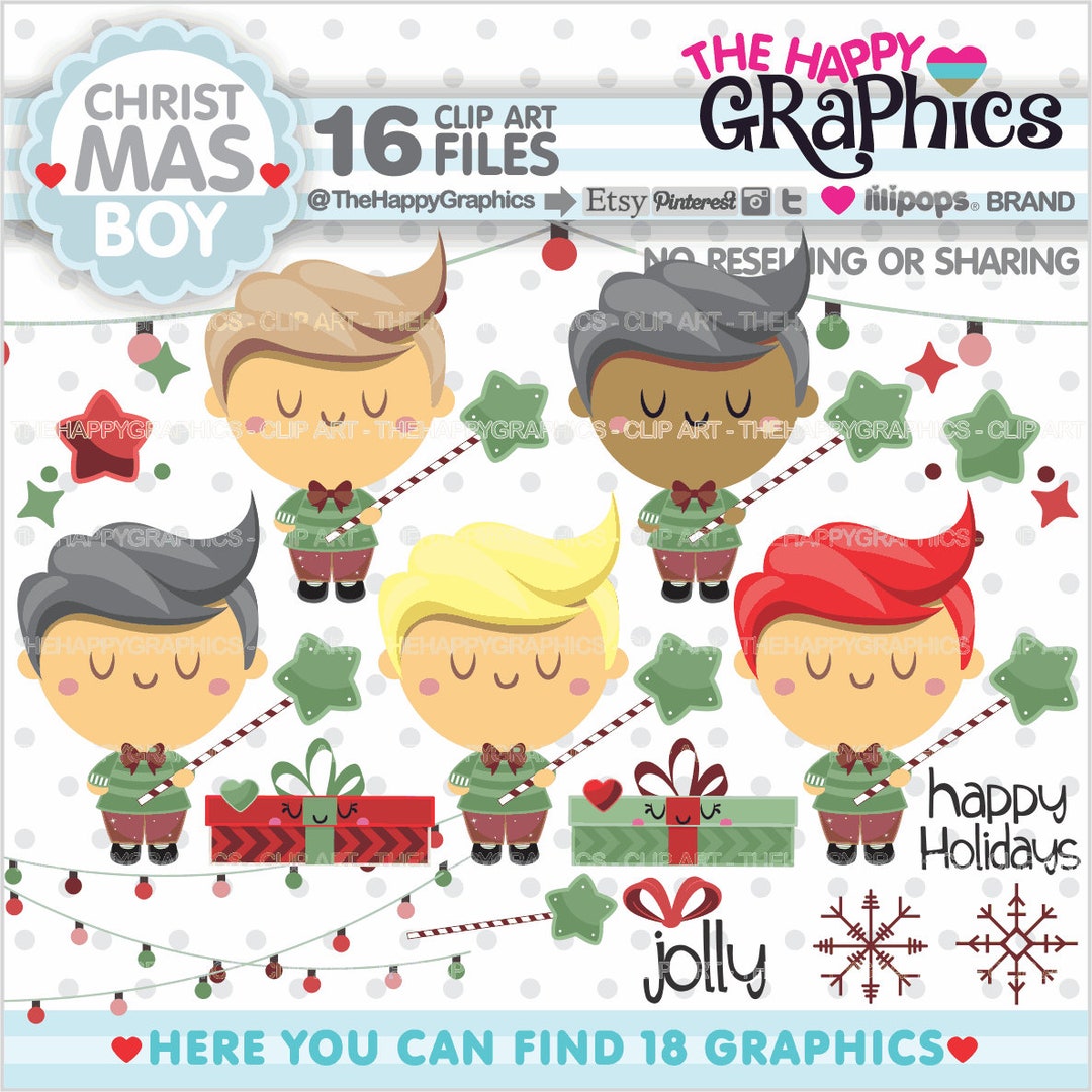 Christmas Clipart, Christmas Graphic, COMMERCIAL USE, Christmas Party ...