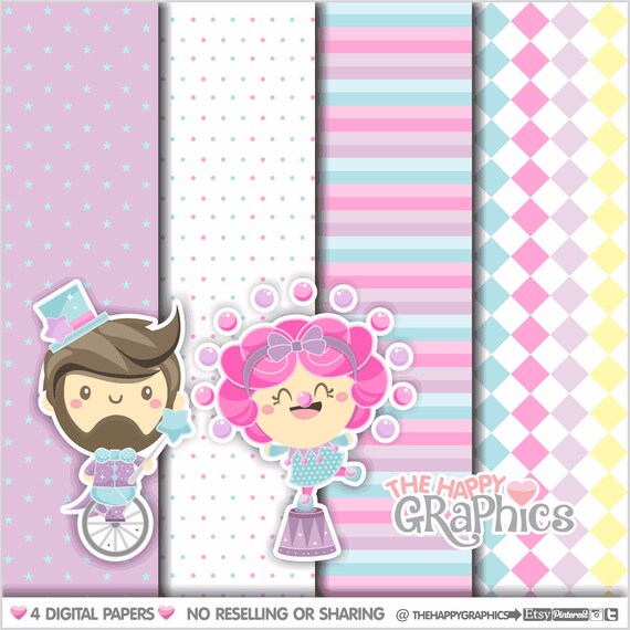 Carnival, Digital Paper, COMMERCIAL USE, Carnival Pattern, Printable ...