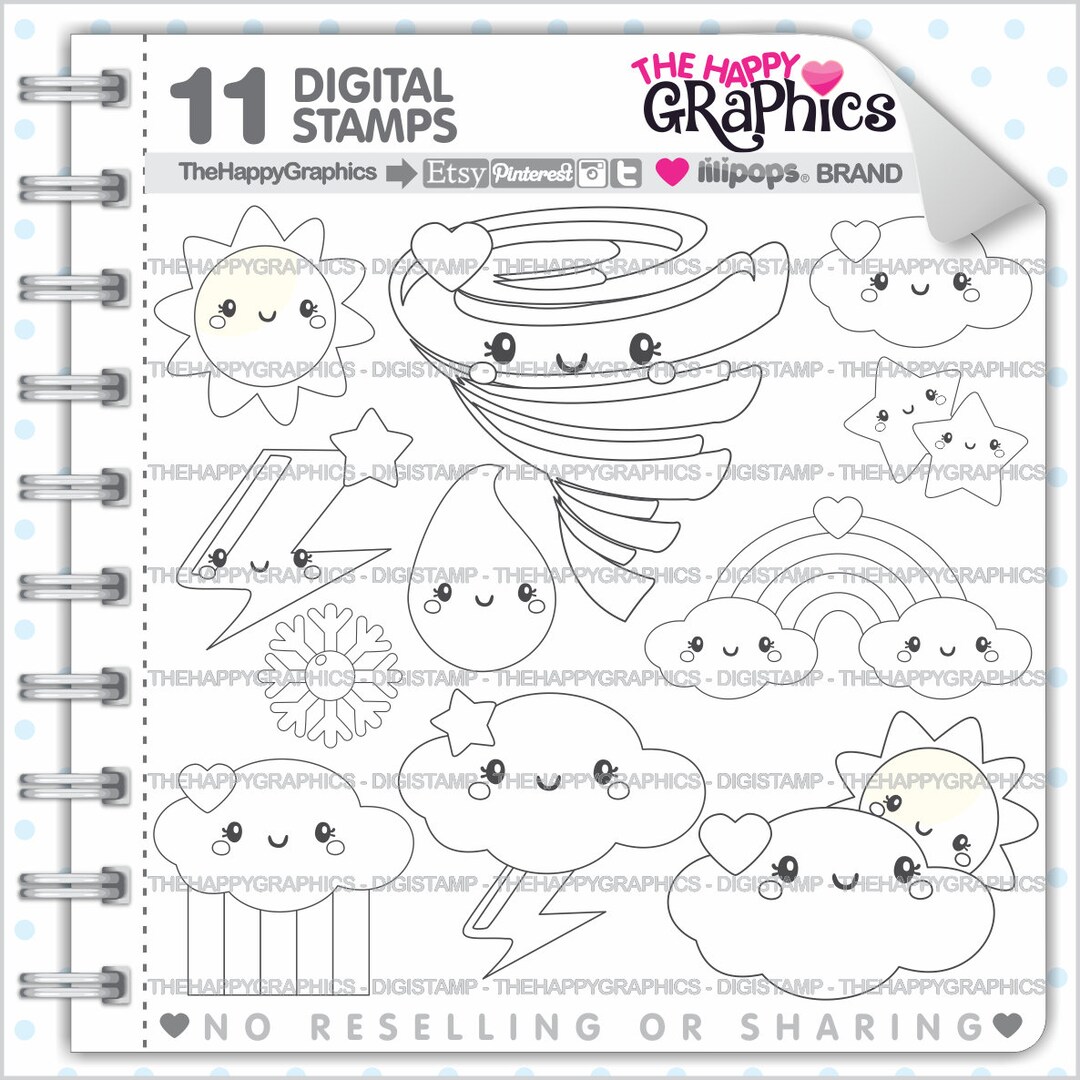 Weather Stamp, Commercial Use, Digi Stamp, Digital Image, Weather ...