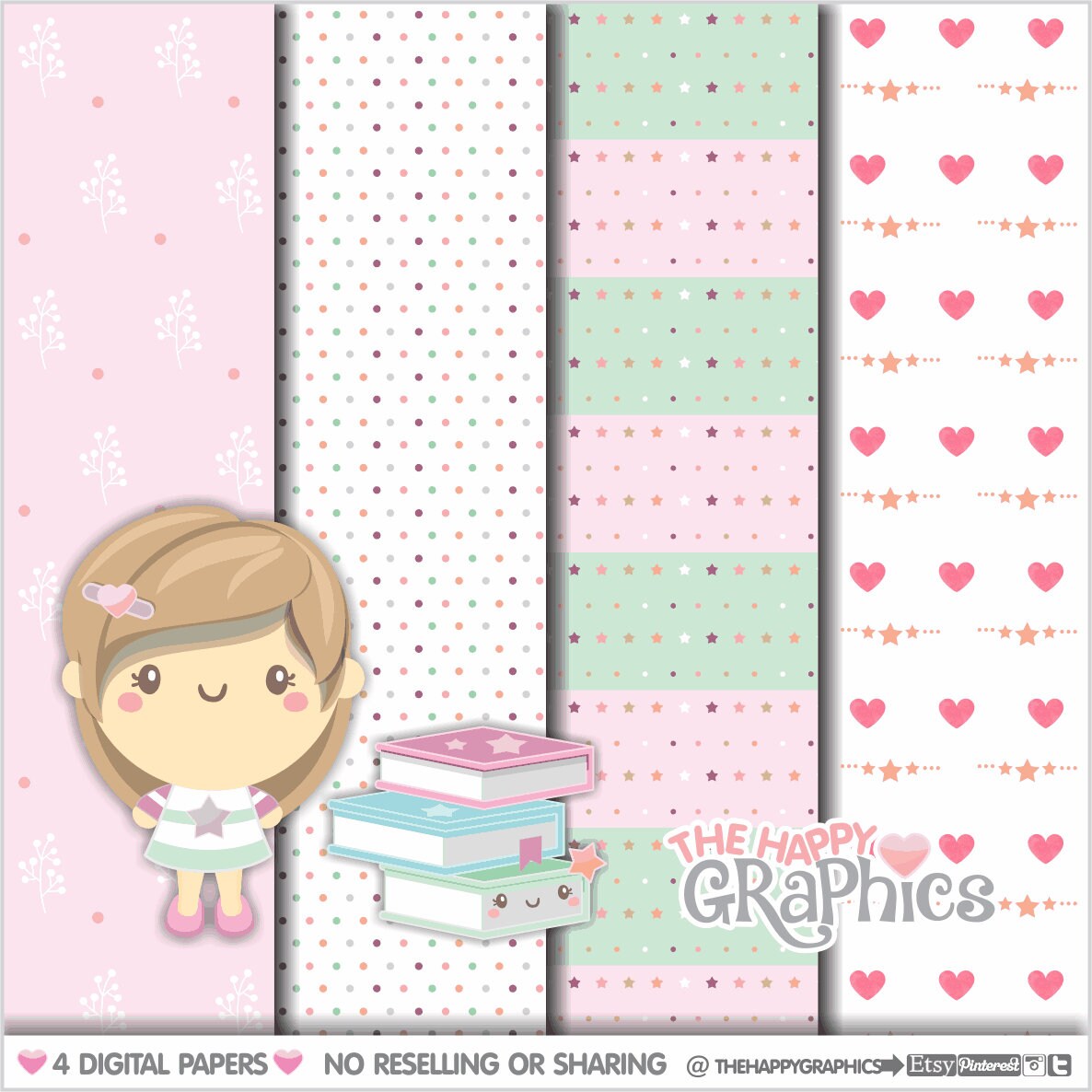 College Digital Paper COMMERCIAL USE College Pattern | Etsy