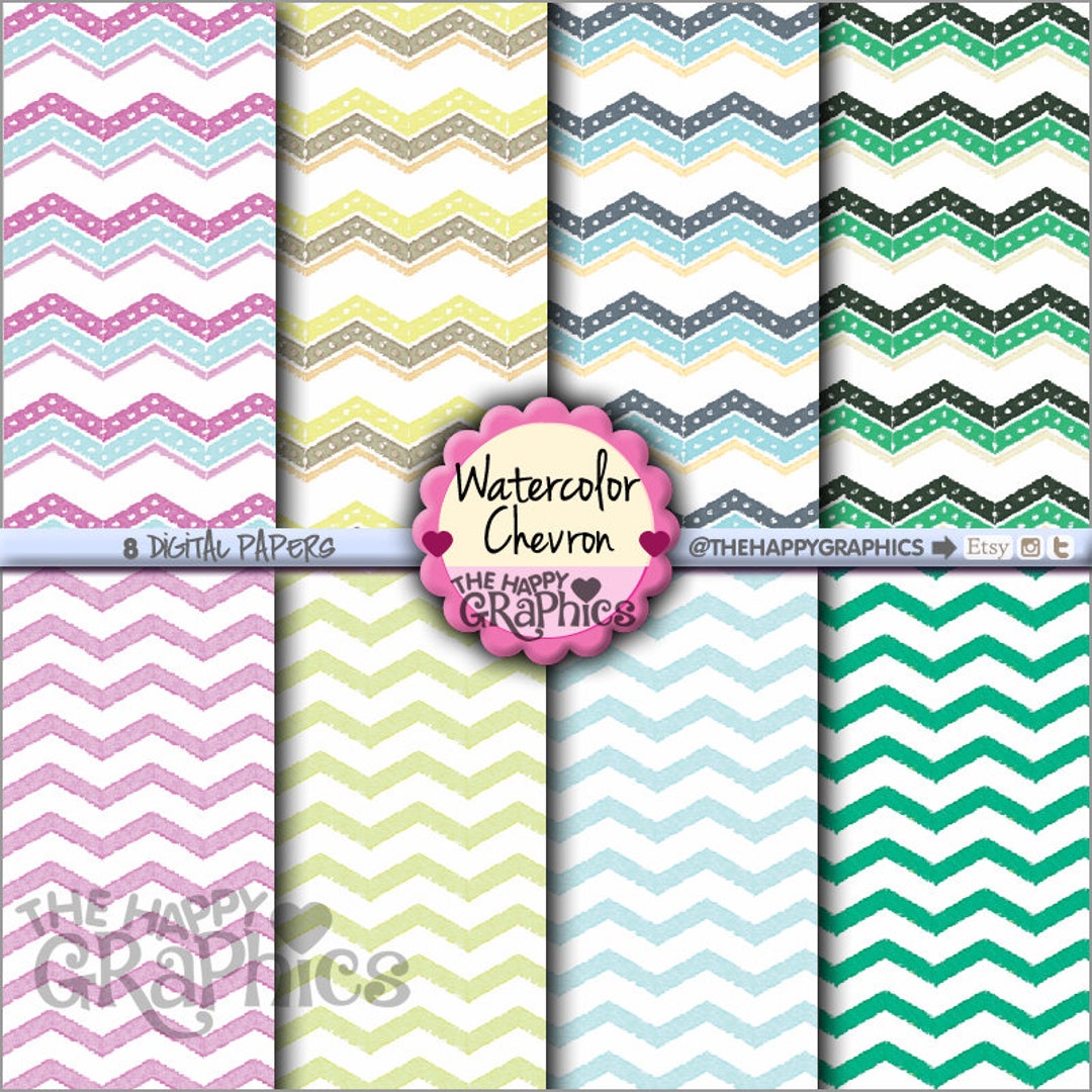 Chevron, Digital Paper, COMMERCIAL USE, Chevron Pattern, Printable ...