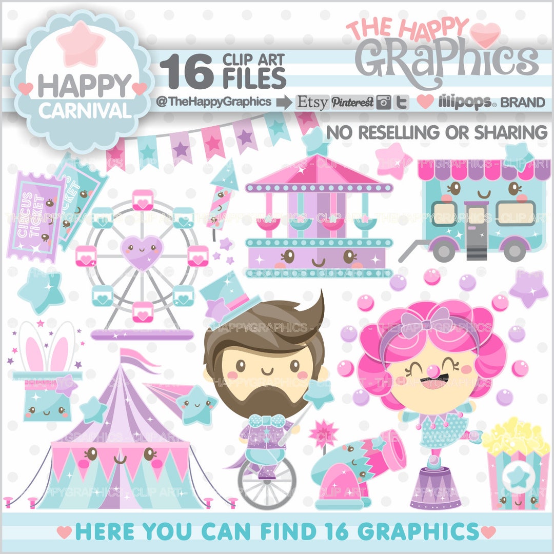 Carnival Clipart, Carnival Graphics, COMMERCIAL USE, Circus Party ...
