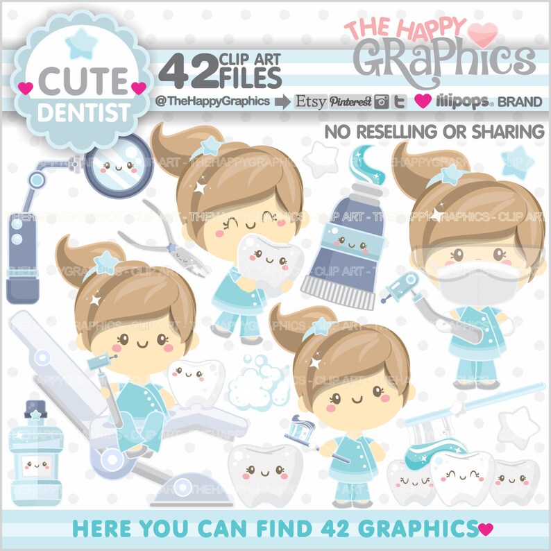 Dentist Clipart Dentist Graphics Dental Clipart Dental Care - Etsy