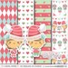 Christmas Digital Paper COMMERCIAL USE Christmas Pattern - Etsy