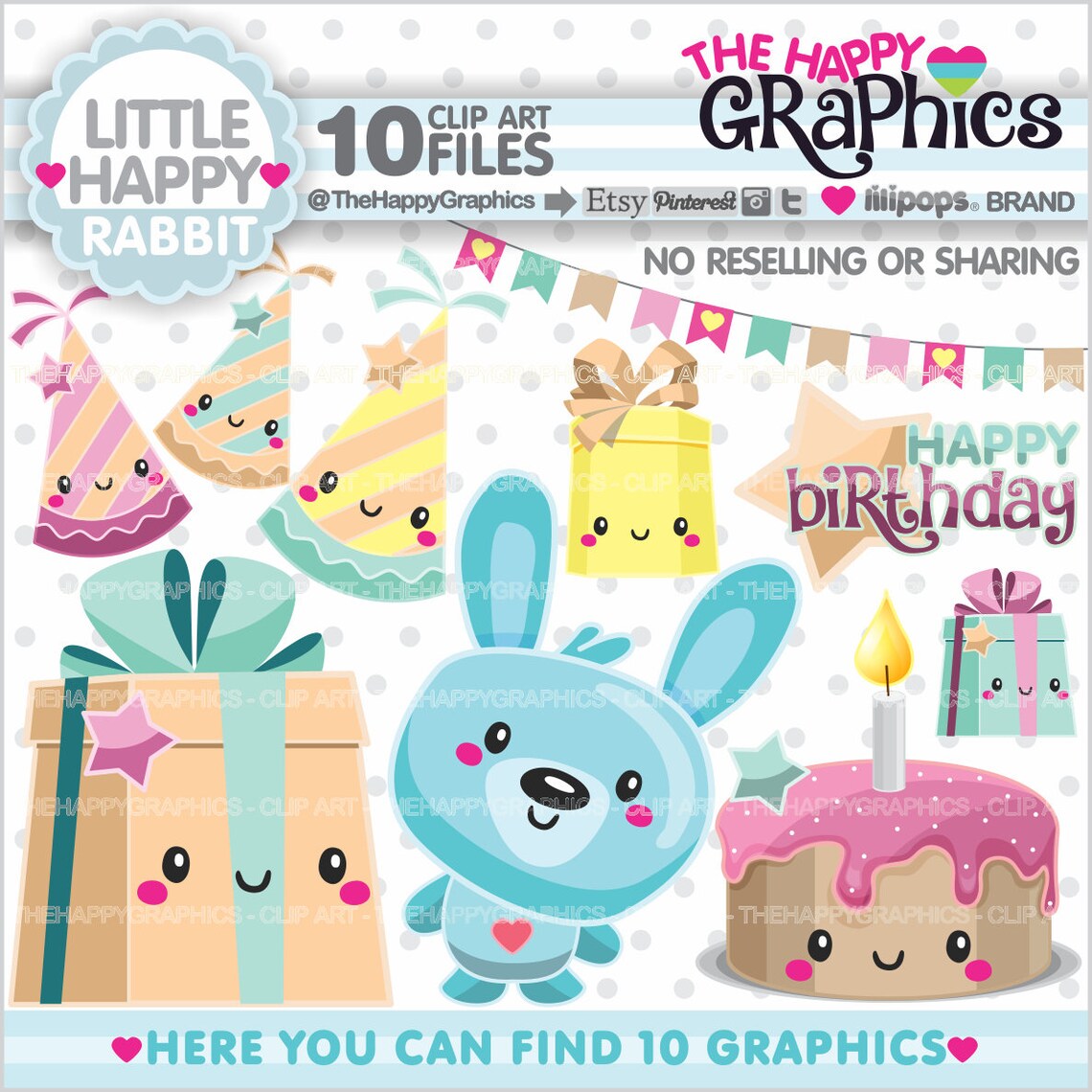 Rabbit Clipart Rabbit Graphic COMMERCIAL USE Planner | Etsy