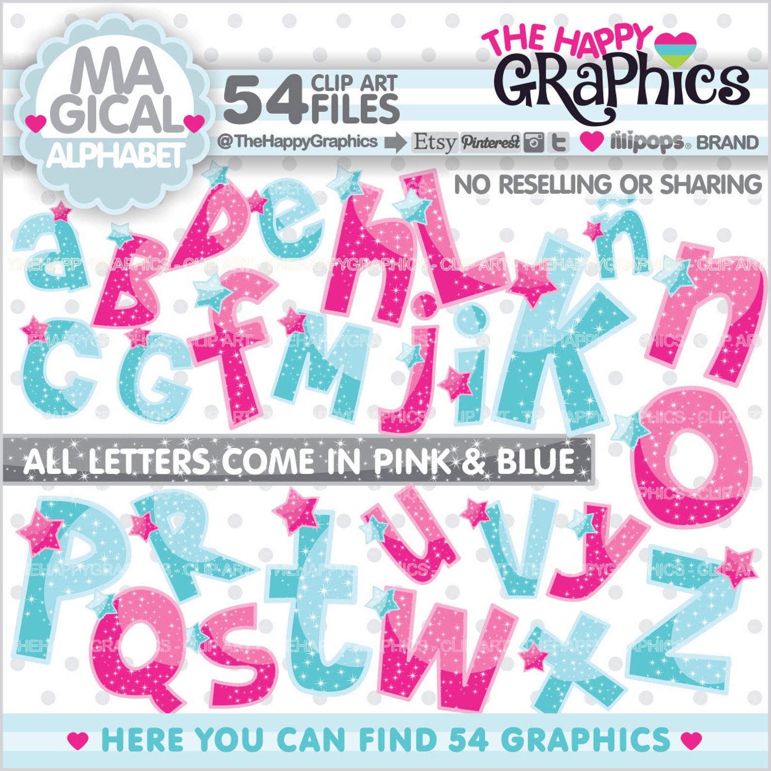 Alphabet Clipart Alphabet Graphic COMMERCIAL USE Alphabet - Etsy