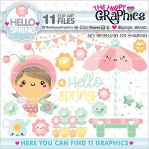 Spring Clipart, Spring Graphics, COMMERCIAL USE, Flower Cliparts ...