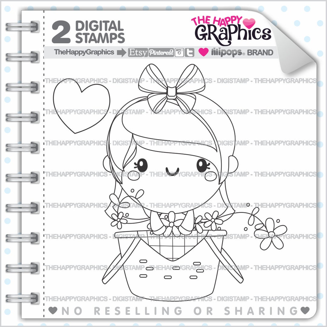 Spring Stamps, Commercial Use, Digi Stamp, Digital Image, Spring ...