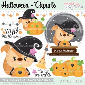 Squirrel Clipart, Halloween, Animal Clipart, Cute Squirrel, Clipart ...
