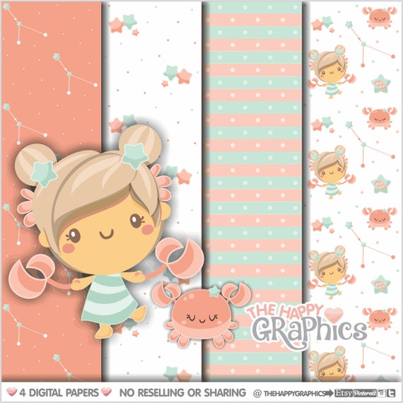 Cancer Digital Paper COMMERCIAL USE Cancer Pattern | Etsy