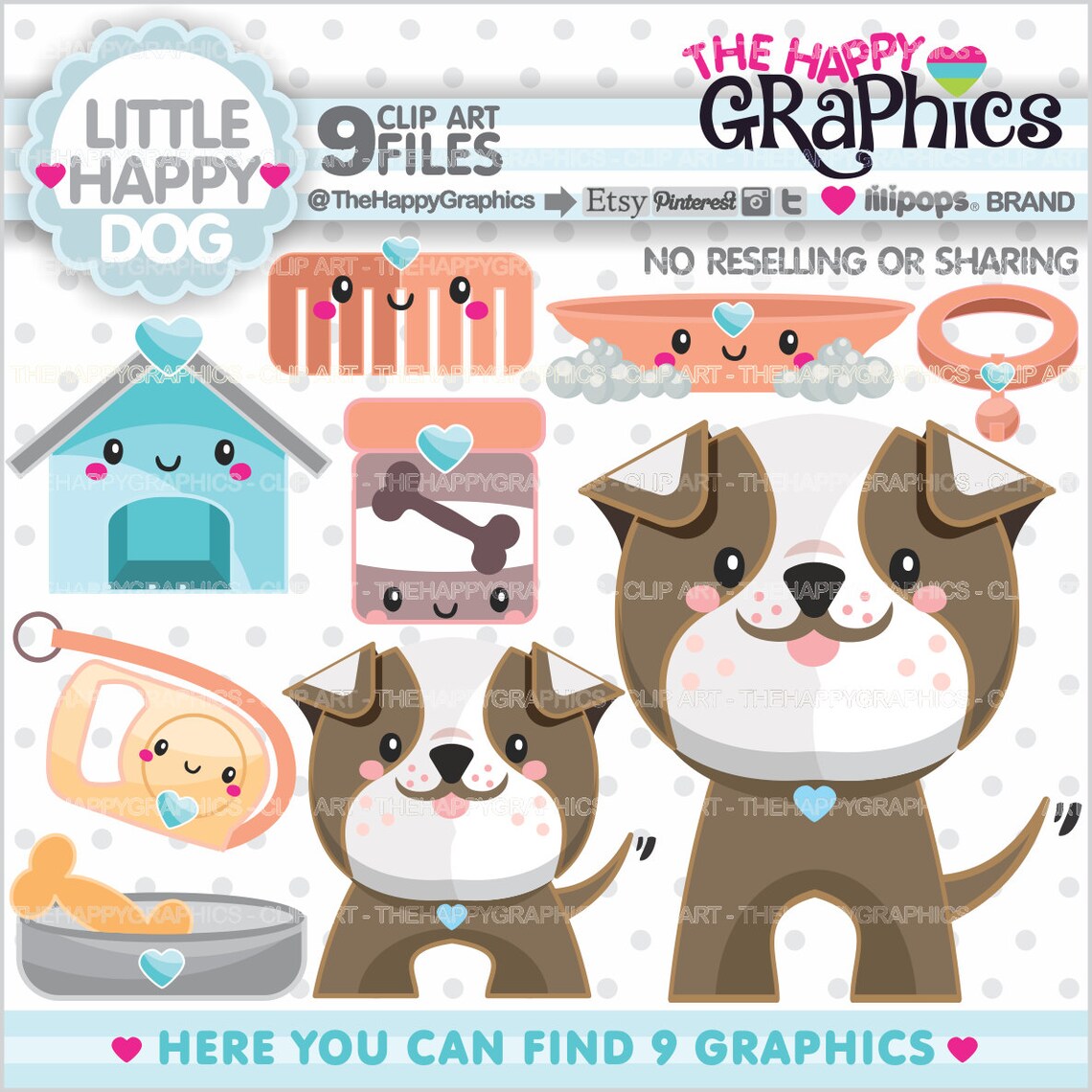 Dog Clipart Dog Graphic COMMERCIAL USE Dog Party Planner | Etsy