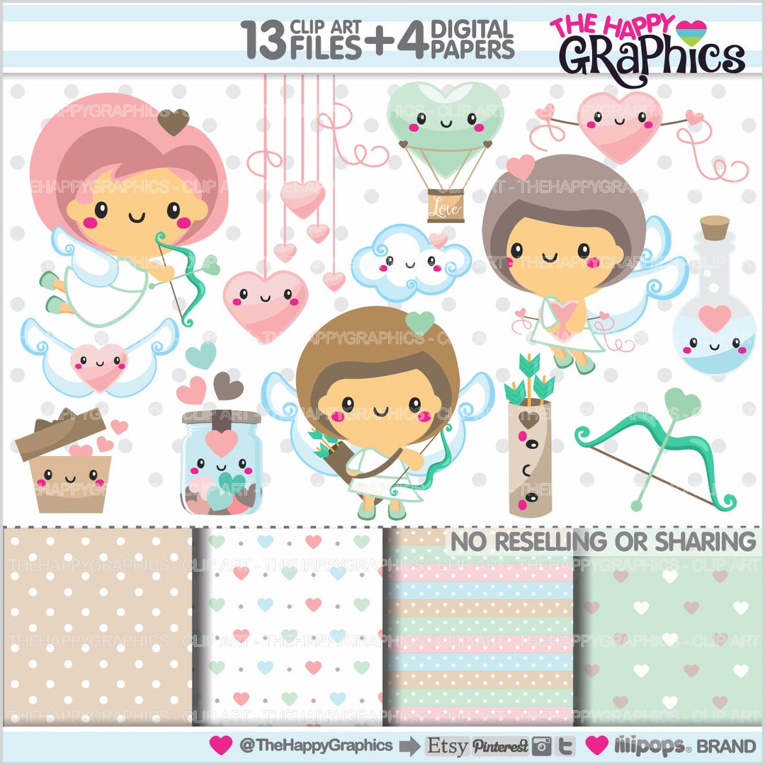 Valentine Clipart, Love Clipart, Valentines Day Clipart, COMMERCIAL USE ...