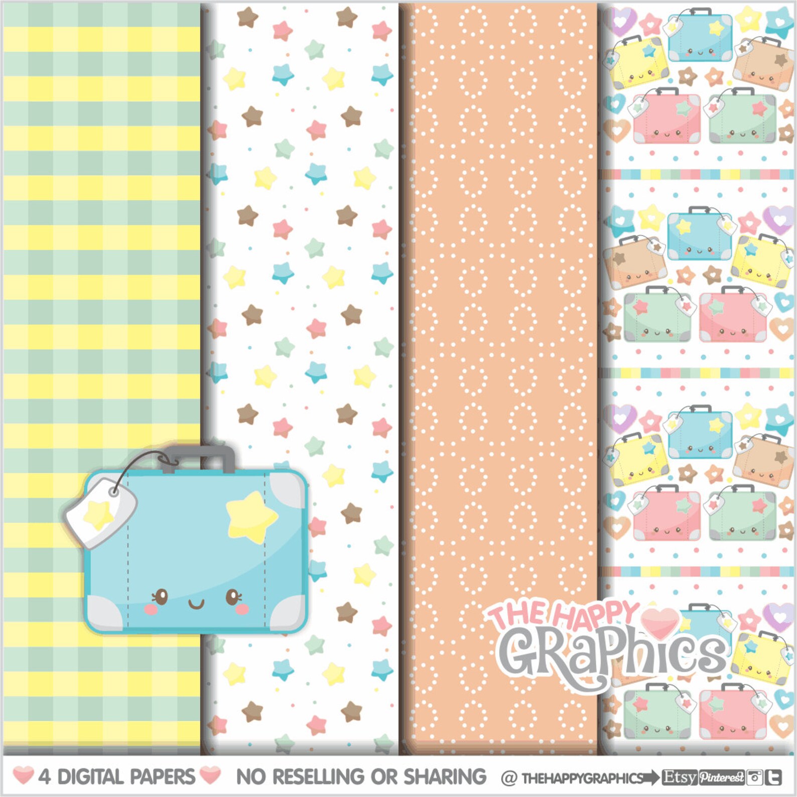 Luggage Pattern Luggage Paper Travel Pattern Travel Paper - Etsy