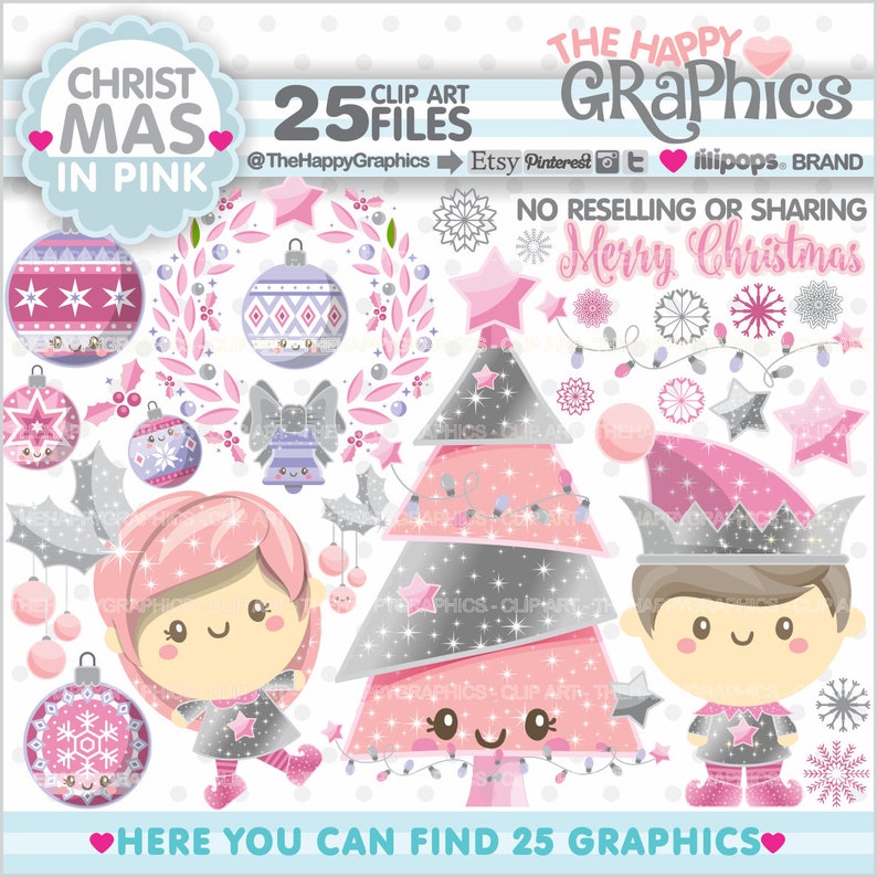Christmas Clipart Christmas Graphics COMMERCIAL USE - Etsy